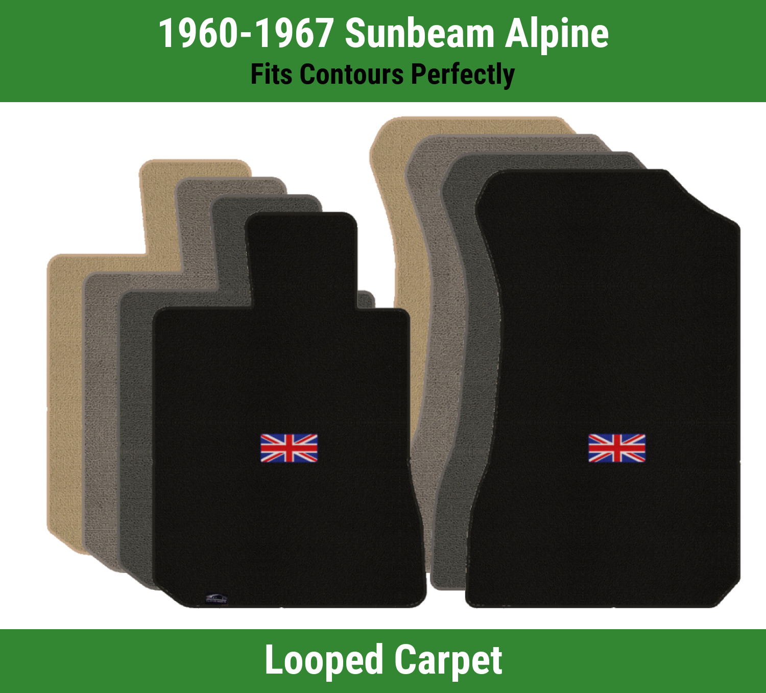 Lloyd Classic Loop Front Carpet Mats for '60-67 Sunbeam Alpine w ...