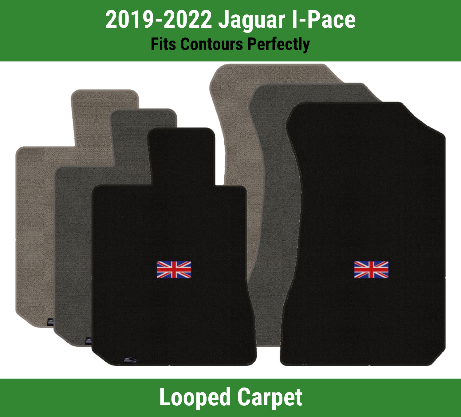 Lloyd Classic Loop Front Carpet Mats for '19-22 Jaguar I-Pace w/British ...