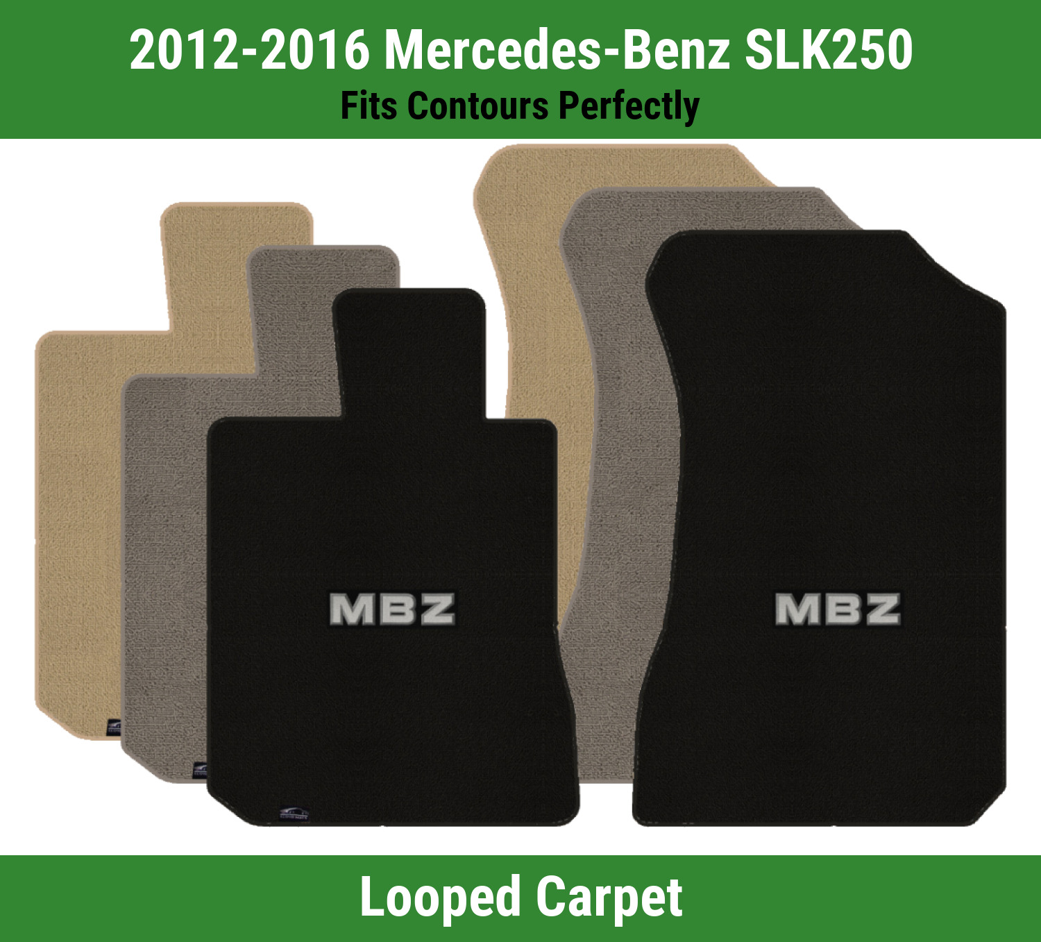 Lloyd Classic Loop Front Mats for '12-16 Mercedes-Benz SLK250 w/MBZ Applique | eBay