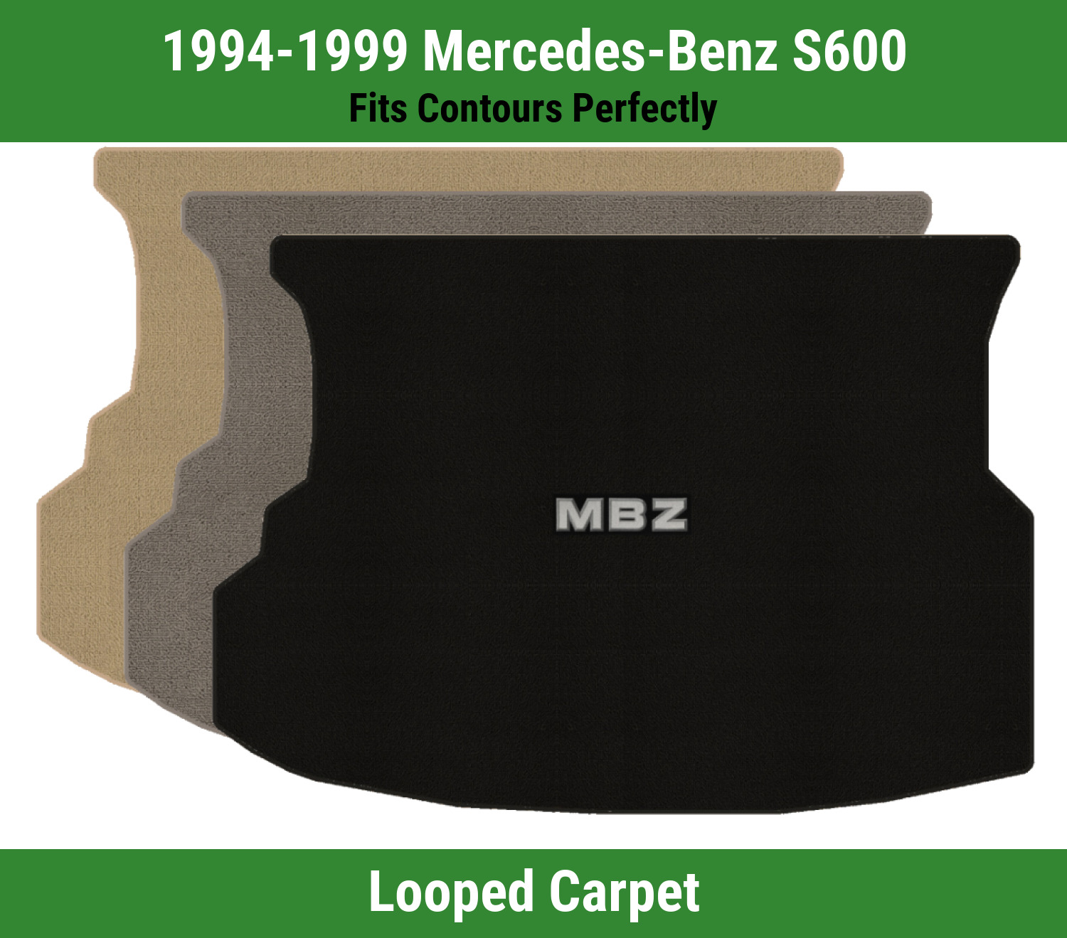 Lloyd Classic Loop Trunk Carpet Mat for '94-99 Mercedes-Benz S600 w/MBZ ...