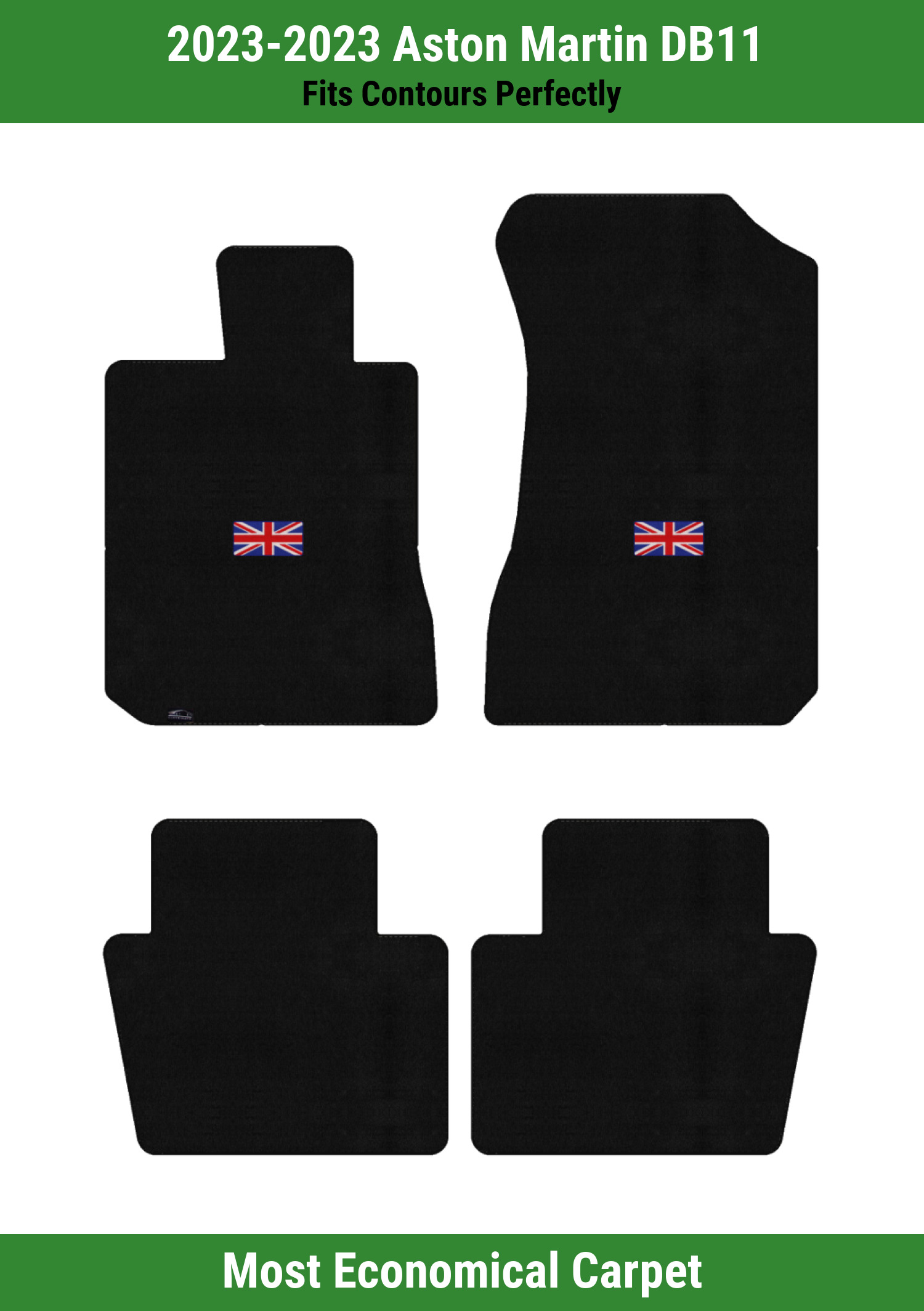 Lloyd Velourtex Front & Rear Mats for '23 Aston Martin DB11 w/British ...