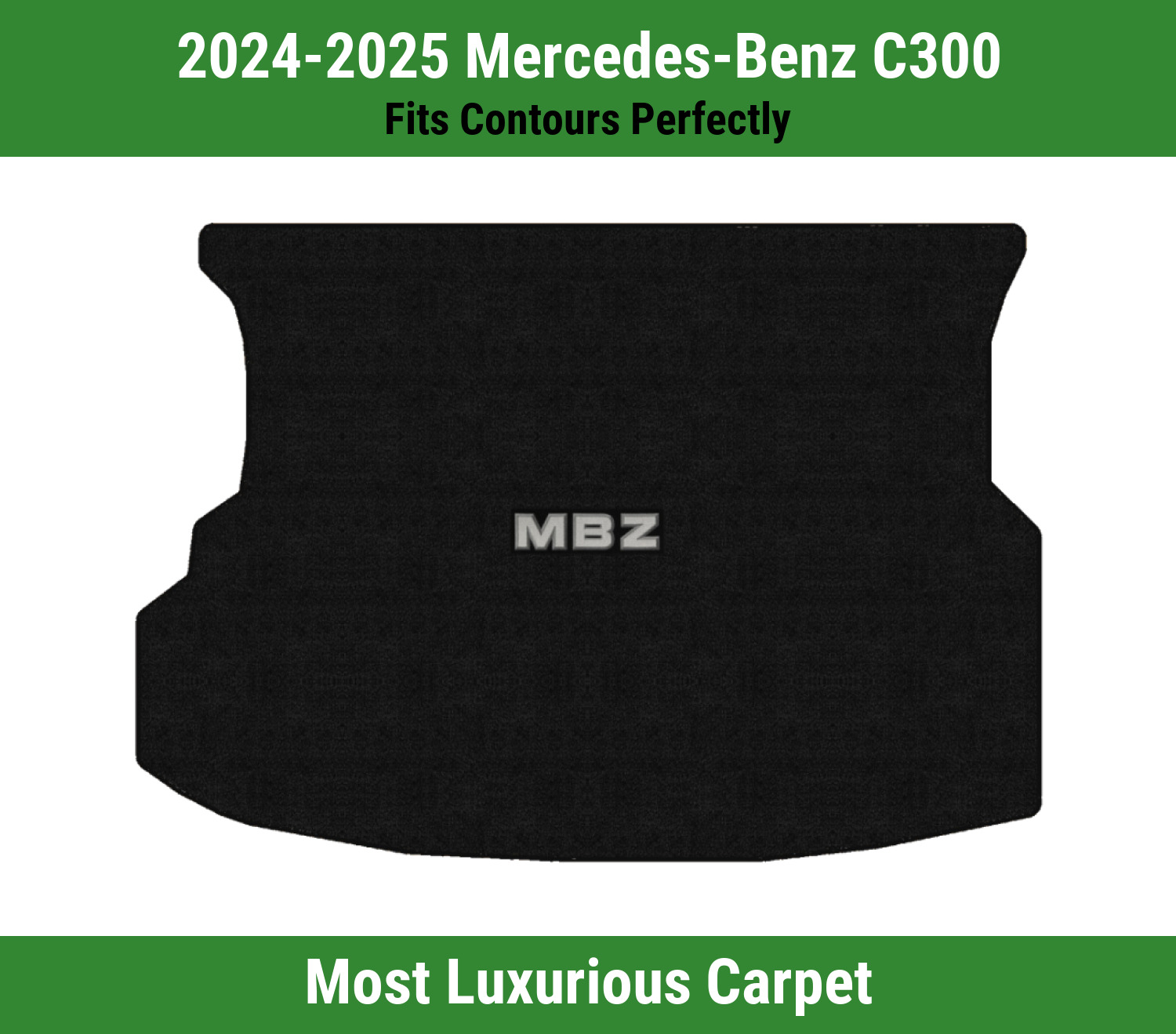 Lloyd Luxe Trunk Carpet Mat for 2024-2025 Mercedes-Benz C300 w/MBZ ...